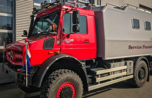 Transformer Unimog in der Waldbrandbekämpfung