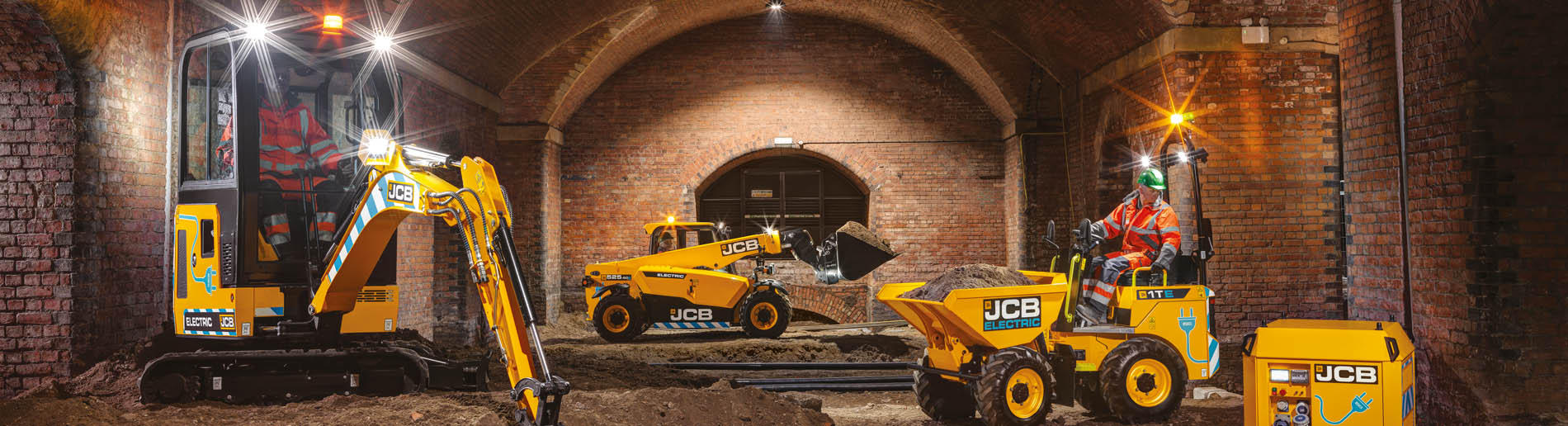 Vollelektrisch auf der Baustelle mit der JCB E-Tech Range